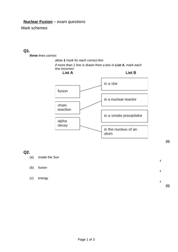 NEW AQA PHYSICS GCSE (TS) - ATOMIC STRUCTURE - Lesson 9 – Nuclear ...