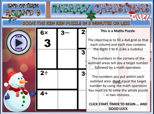 Maths Christmas Quiz | Teaching Resources