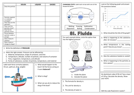 Revision 8I Fluids (Exploring Science): Revision mat worksheet | Teaching Resources