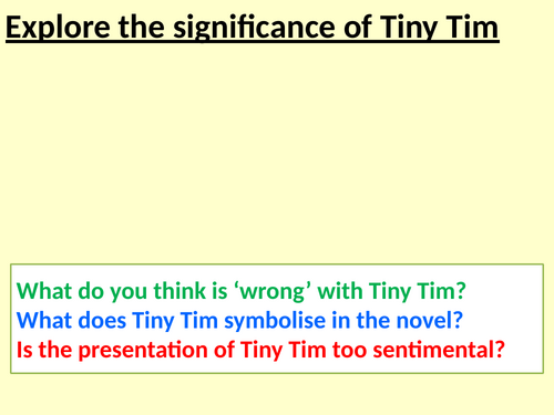Significance of Tiny Tim in A Christmas Carol | Teaching Resources