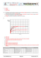 Rates of Reaction - Full unit | Teaching Resources