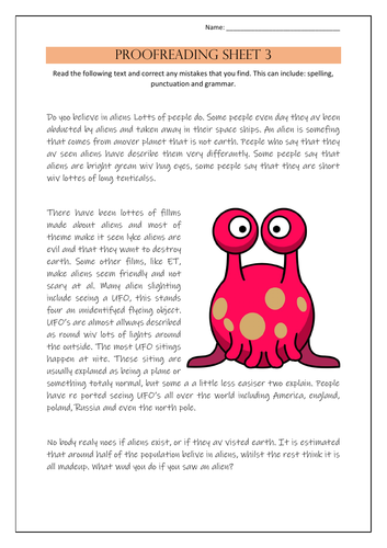 Proofreading Bundle | Teaching Resources