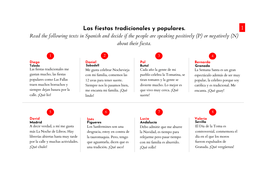 Spanish festivals reading and writing | Teaching Resources