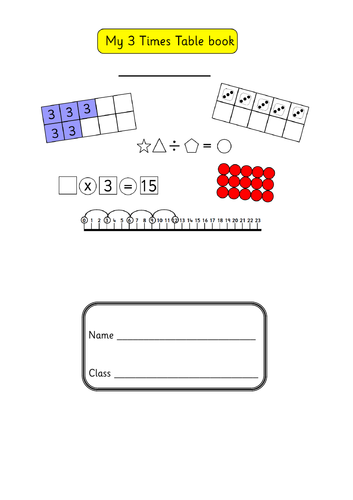 Three Times (3x) Table worksheet/activity booklet | Teaching Resources
