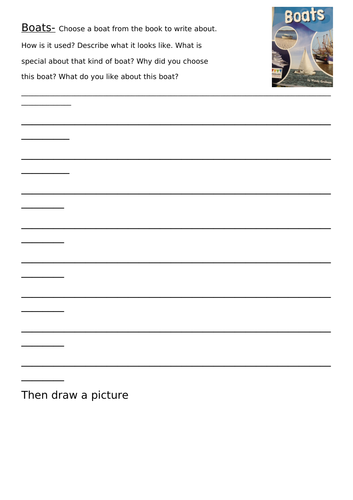 Boats guided reading resource white level | Teaching Resources