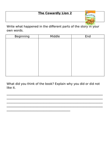 The Cowardly Lion guiding reading resource purple level | Teaching ...