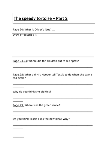 The Speedy Tortoise Guided reading resource purple level | Teaching ...