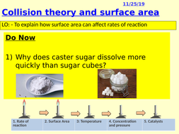 C8.2 Collision Theory and Surface Area (AQA) | Teaching Resources