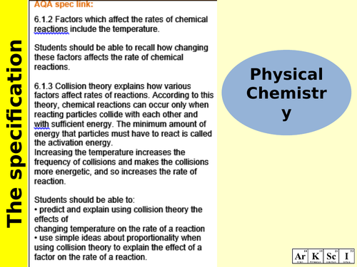 C8.3 The effect of temperature (AQA) | Teaching Resources