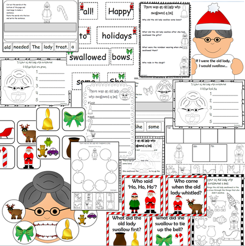 THERE WAS AN OLD LADY WHO SWALLOWED A BELL - Christmas story resource ...