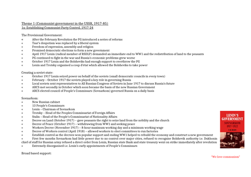 Communist States in the twentieth century (Paper 1: Russia, 1917-91 ...