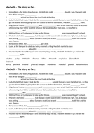 Macbeth Cloze Exercises | Teaching Resources