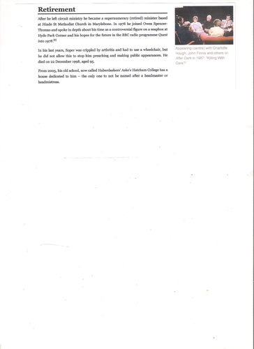 Donald Soper (1903-1998) Methodist minister who loved to preach ...