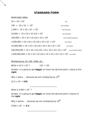 Standard Form (9-1) | Teaching Resources