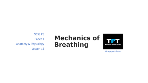 GCSE PE - Mechanics of Breathing | Teaching Resources