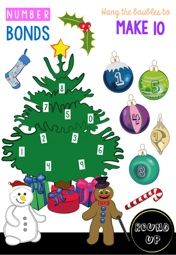 Christmas Number Bonds | Teaching Resources