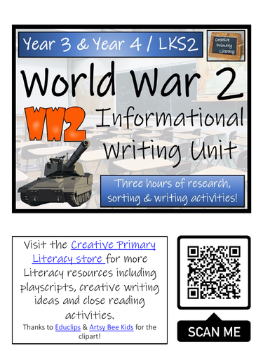 Year 3 or Year 4 World War II Informational Text Writing Unit ...