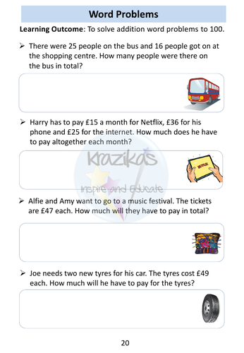 Addition to 100 - AQA Entry Level 2 Maths | Teaching Resources