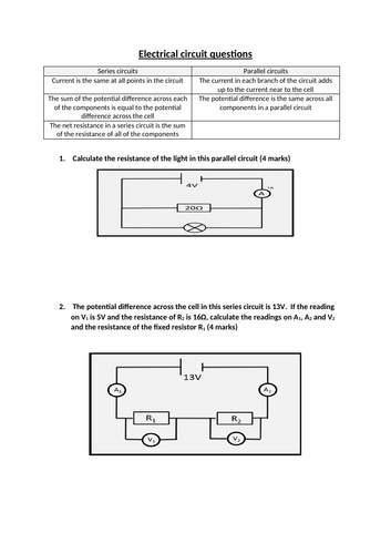 Electricity and circuits REVISION (Edexcel GCSE Physics) | Teaching ...