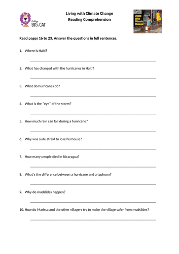 Living with Climate Change Workbook (Collins Big Cat Readers ...