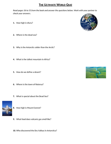 The Ultimate World Quiz Workbook (Collins Big Cat Readers) | Teaching ...