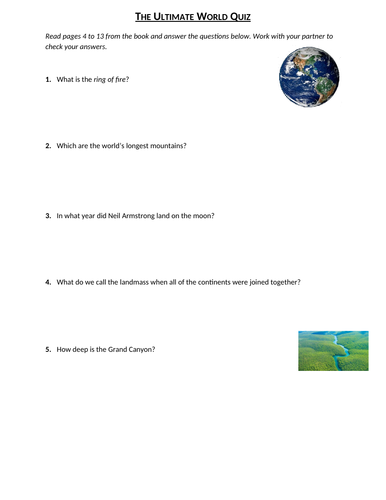 The Ultimate World Quiz Workbook (Collins Big Cat Readers) | Teaching ...