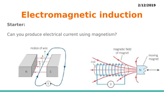 Electromagnetic induction | Teaching Resources