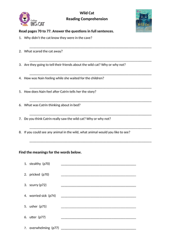 Wild Cat (Collins Big Cat Readers) | Teaching Resources
