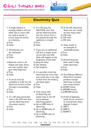 Electricity - Quiz | Teaching Resources