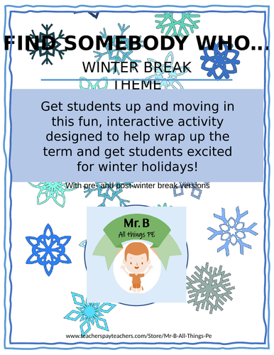 Find Someone Who... (Winter Holidays Version) | Teaching Resources