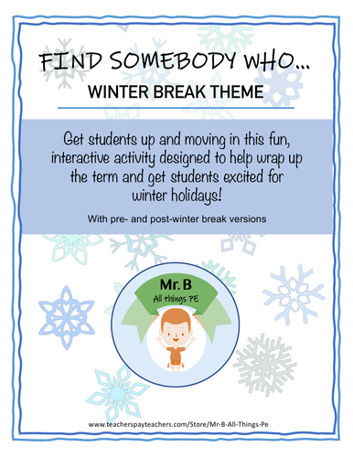 Find Someone Who... (Winter Holidays Version) | Teaching Resources