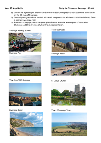 Swanage OS Map Skills Activity | Teaching Resources Swanage OS Map Skills Activity | Teaching Resources