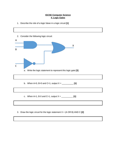 Logic Gates and Logic Circuits | Teaching Resources