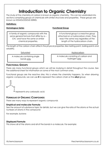 Introduction to Organic Chemistry - Naming and Isomerism (A-level ...