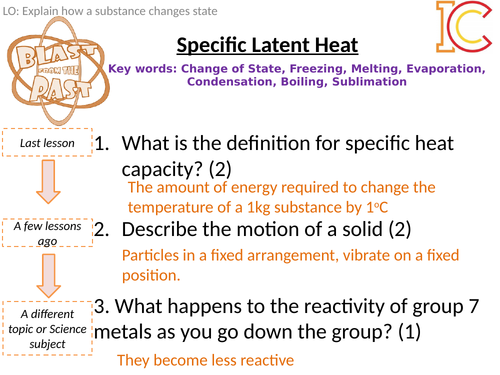 Particle Model of Matter 06 07 - Specific Latent Heat/Cooling curves ...