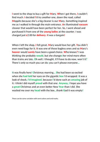 English - Spelling, Grammar & Punctuation - Christmas Tree | Teaching ...