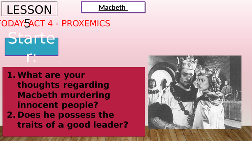 Year 7 /8 Macbeth Drama Power Point Slides | Teaching Resources