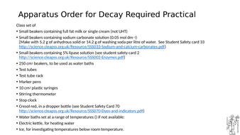 Decay Required Practical Lesson | Teaching Resources