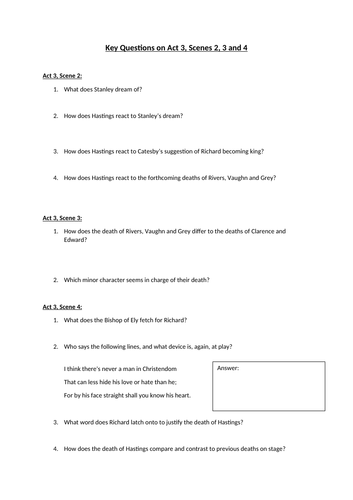 Richard III Pack | Teaching Resources