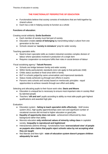 Education Notes | Teaching Resources