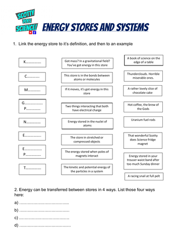 GCSE Physics 9-1 Energy Stores and Systems | Teaching Resources