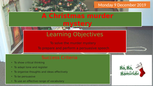 A Christmas Murder Mystery | Teaching Resources