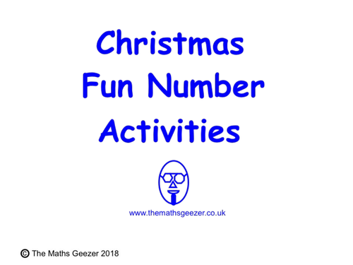 Christmas Fun Number Activities (ppt version) | Teaching Resources