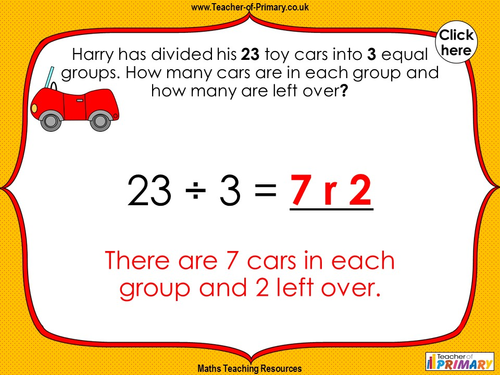 Division with Remainders - Year 3 | Teaching Resources