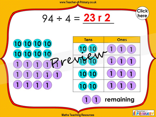 Division with Remainders - Year 3 | Teaching Resources