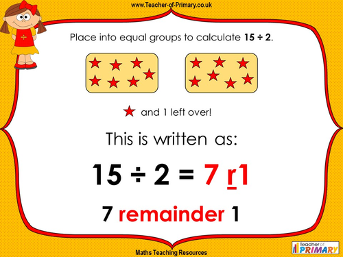 Division with Remainders - Year 3 | Teaching Resources