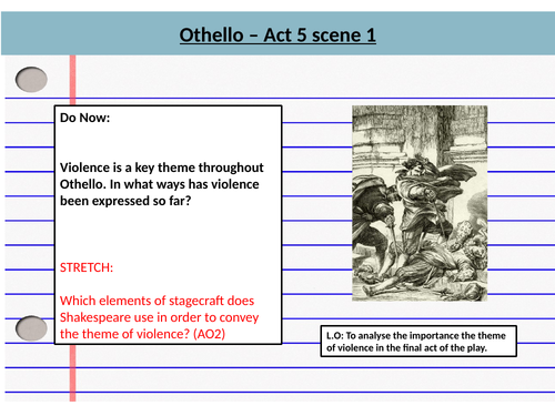 Othello Act Five | Teaching Resources
