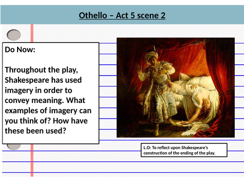Othello Act Five | Teaching Resources
