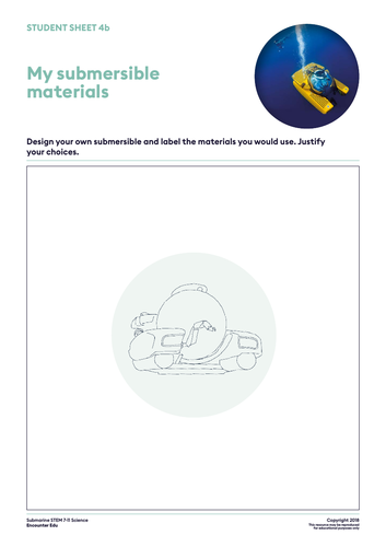 Submarine STEM KS2: How do you choose materials for a submarine ...