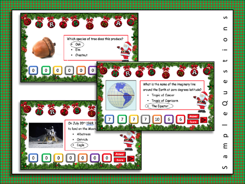Christmas Team Building Quiz 1 Animated and Interactive for KS3 ...